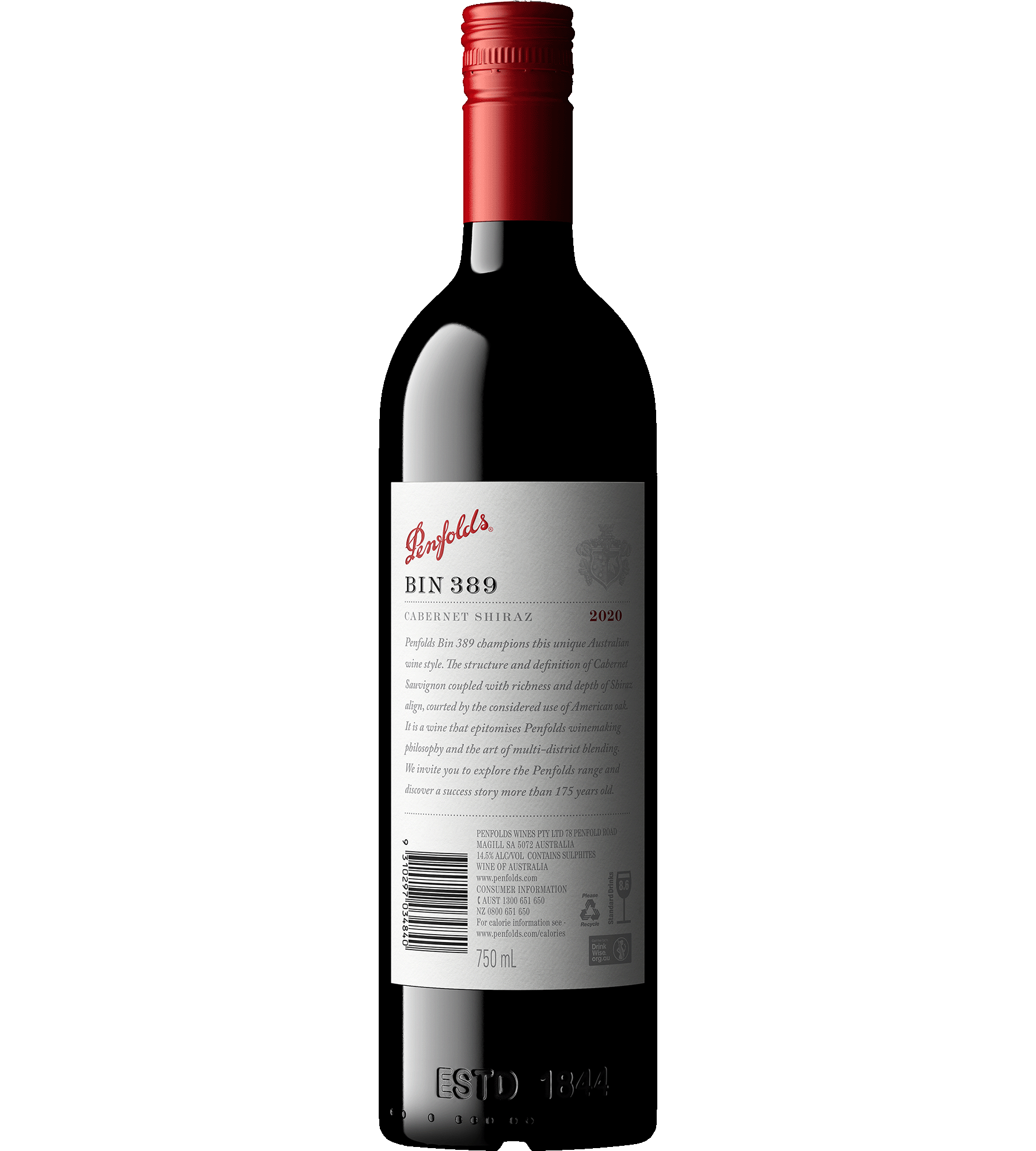 Bin 389 Cabernet Shiraz 2020 | Red Wine | Penfolds Wines